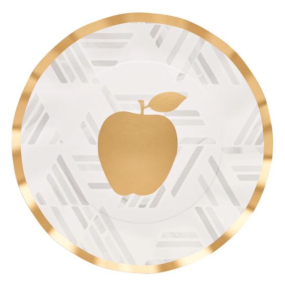 Rosh Hashanah Apple Collection Dinner Paper Plate- 8 Pack– Peace Love ...