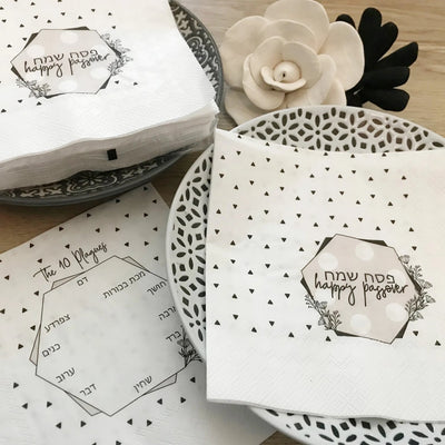 Passover Napkins, Ten Plague for Dipping, Passover Decorations/Gift- 2 ...